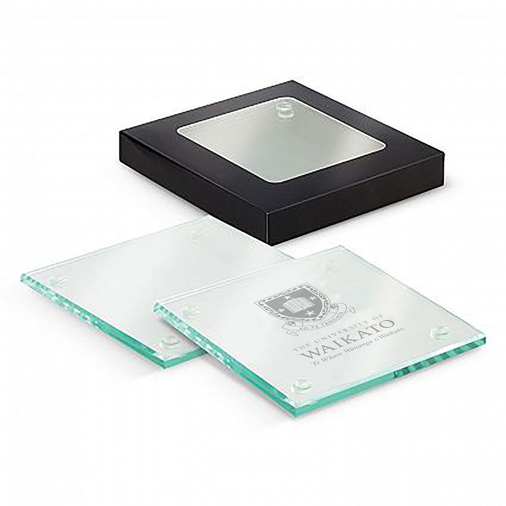 Glass Coaster Set of Two – Waikato Uni Shop